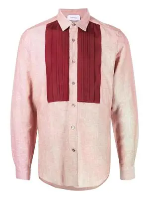 PORTS V Two-tone Long-sleeve Shirt - Red
