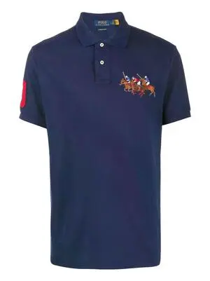Polo Ralph Lauren Polo Pony Motif Cotton Polo Shirt - Blue