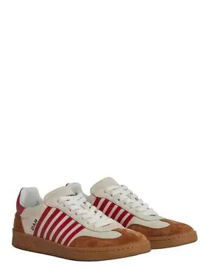 Dsquared2 Calf Leather And Suede Sneakers - Neutrals