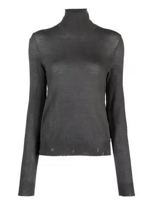Zadig&Voltaire Bobby Distressed-effect Cashmere Jumper - Grey