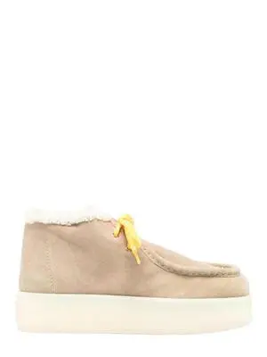 Miu Miu 45mm Suede Boots - Neutrals