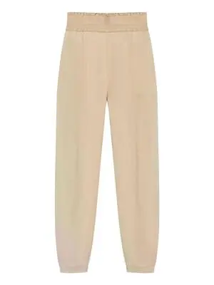 Moncler Logo Embroidered Trousers - Neutrals