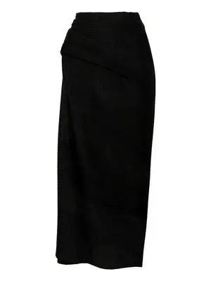 DEL CORE Del Core Popcorn Texture Pencil Midi Skirt