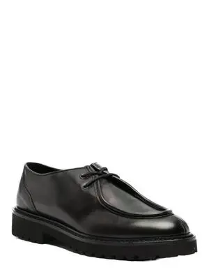 DOUCAL'S Leather Derby Shoes - Black