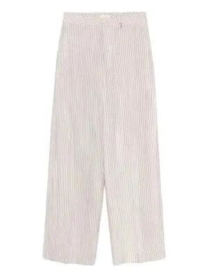 Liu Jo Striped Wide Leg Trousers - Neutrals