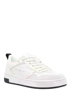 Calvin Klein Panelled Leather Sneakers - White
