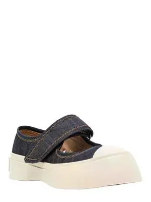 Marni Denim Mary Jane Platform Flats - Neutrals