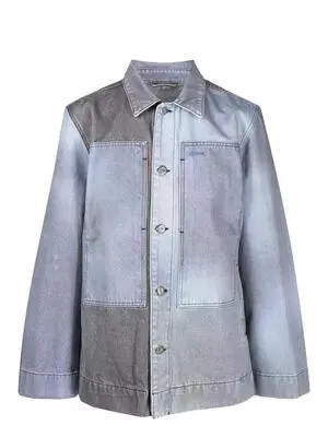OBJECTS IV LIFE Two-tone Denim Shirt Jacket - Blue
