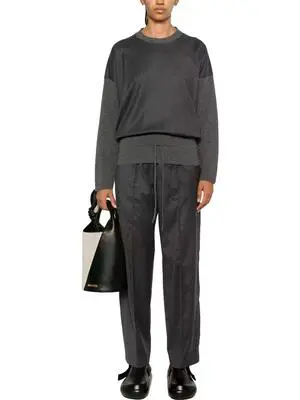 FABIANA FILIPPI Fabiana Filippi Merino-Silk Blend Cropped Sweater With Drawstring Waist