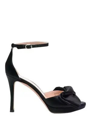 Kate Spade New York 100mm Bow-detail Satin Sandals - Black