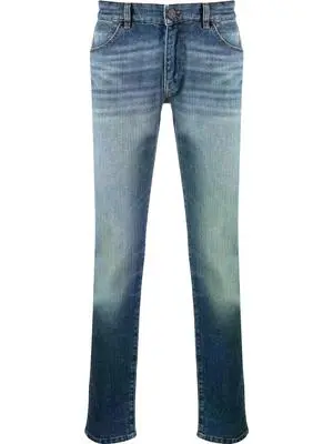 PT TORINO Medium Stretch-cotton Straight-leg Jeans - Blue