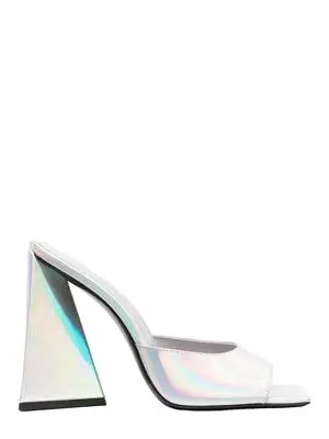 Attico Devon Sandals In Calf Leather - Silver