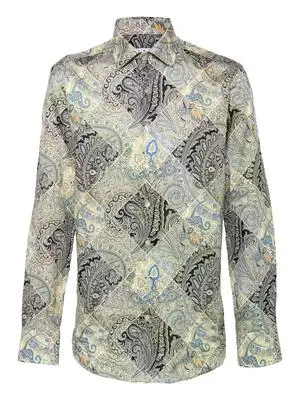 Etro Paisley-print Cotton Shirt - Blue