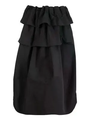 Goen.j Ruffled Midi Skirt - Black
