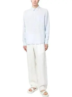 Vilebrequin Caroubis Long-sleeved Linen Shirt - Blue