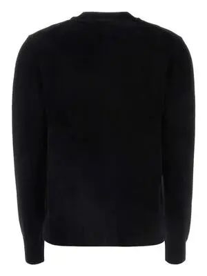 Play Comme Des Garcon Wool Cardigan With Heart Appliqu - Black