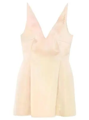 Marni Duchess Satin Mini Dress - Neutrals