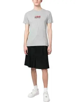Viktor & Rolf Love-print Cotton-blend T-shirt - Grey