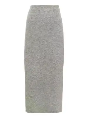 JW Anderson Side-slit Tube Skirt In Mohair Blend - Grey