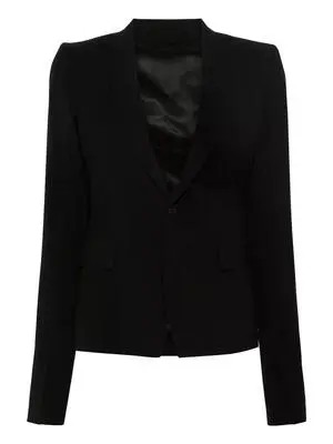 Rick Owens Wool Single-breasted Blazer - Black