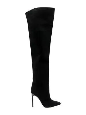 Paris Texas Over-the-knee Suede Boots - Black