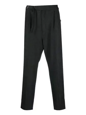 WHITE MOUNTAINEERING Pleated Tapered Cropped Trousers - Grey