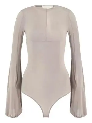 GENNY Puff-sleeve Bodysuit - Neutrals