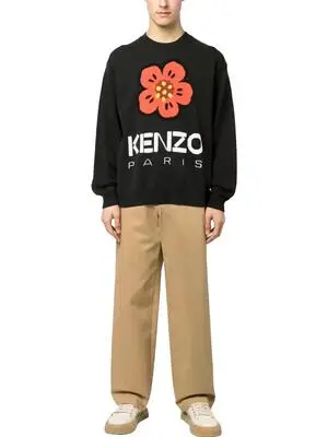 Kenzo Boke Flower Intarsia-knit Jumper - Black