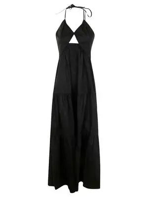 TWINSET Halterneck Cut-out Maxi Dress - Black