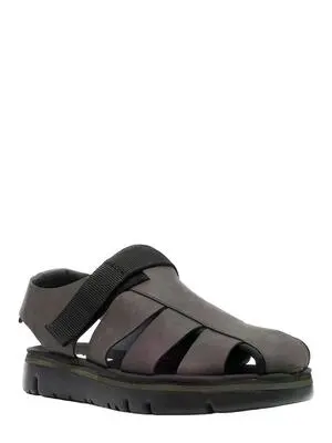 Camper Sandals With Strap Fastening And Chunky Sole - Brown