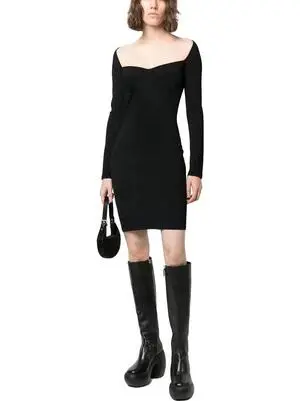 Dsquared2 Long-sleeved Mini Dress - Black