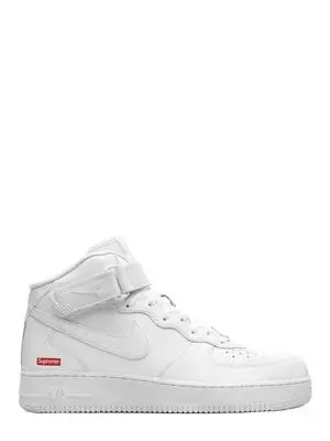 Nike Supreme X Force 1 Mid Mini Box Logo Sneakers - White