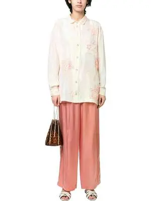 FORTE_FORTE Star Print Silk Shirt - Neutrals