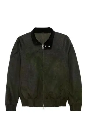 Fendi Ff Jacquard Bomber Jacket - Grey