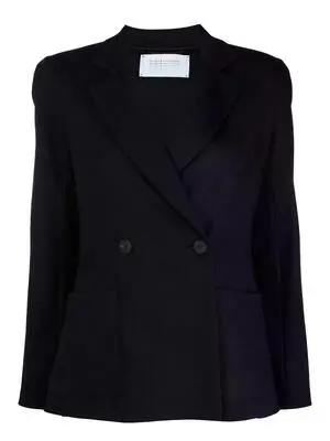 Harris Wharf London Double-breasted Virgin Wool Blazer - Blue