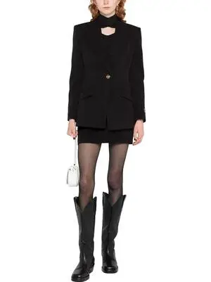 Versace Single-breasted Wool Blazer - Black
