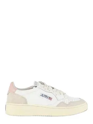 AUTRY Autry Medalist Leather-Suede Lace-Up Sneakers White