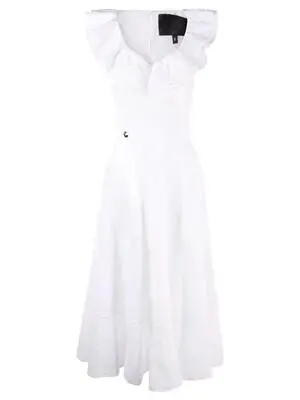 Philipp Plein Lace-design Midi Dress - White
