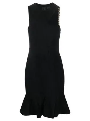 Pinko Cut-out Knitted Mini Dress - Black