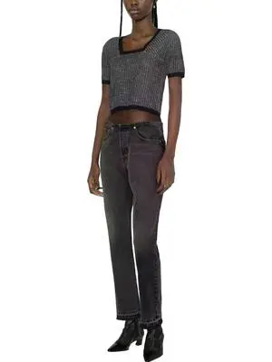 Eckhaus Latta Amoretto Cropped T-shirt - Grey