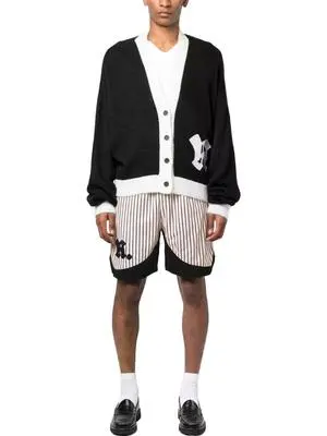 ROUGH. Rough Logo Patch Button-up Cardigan - Black