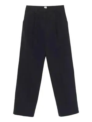 TOTEME Pleated Wide Leg Trousers - Blue