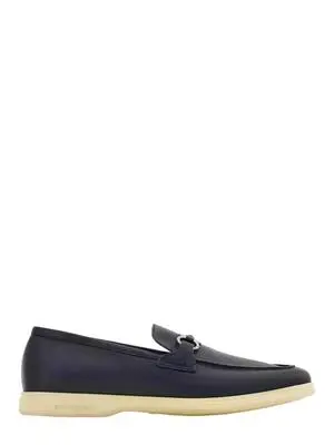 FERRAGAMO Gancini Buckle Loafers - Blue