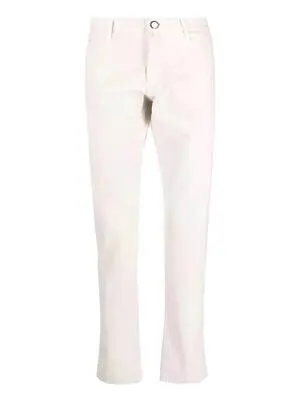 Jacob Cohen Four-pocket Stretch-cotton Chinos - Neutrals