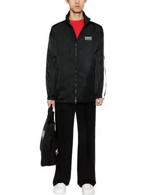 Kenzo Logo-appliqué Striped Track Jacket - Black