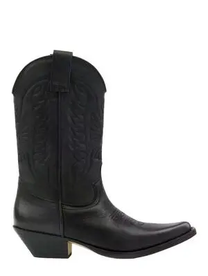 MAISON MARGIELA Western-style Panelled Boots - Black