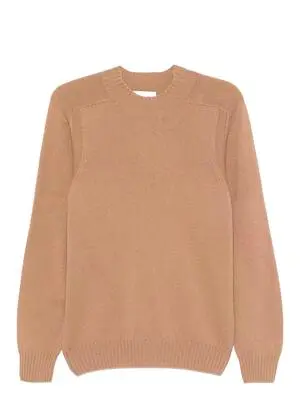D4.0 Virgin Wool Mock Neck Sweater - Brown