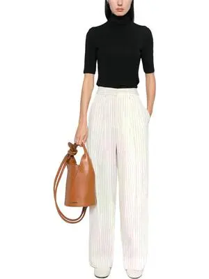 Vince Elbow-sleeve Roll-neck Top - Black