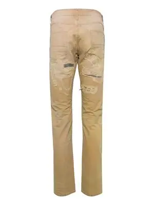 PRIVATE STOCK LABS Private Stock The Louis Cotton Straight Trousers Neutrals