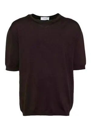 LARDINI Knitted T-shirt - Brown